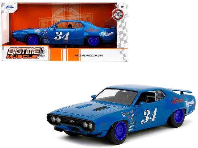 Click here for 1972 Plymouth GTX #34 Blue with Graphics Bigtime M... prices
