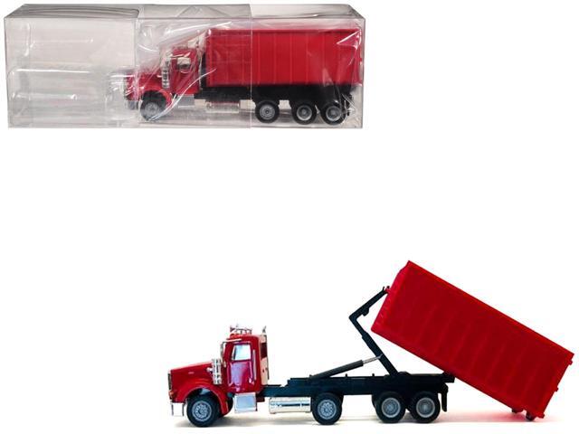 Click here for Peterbilt 367 Roll-Off Dump Truck Red with Red Box... prices