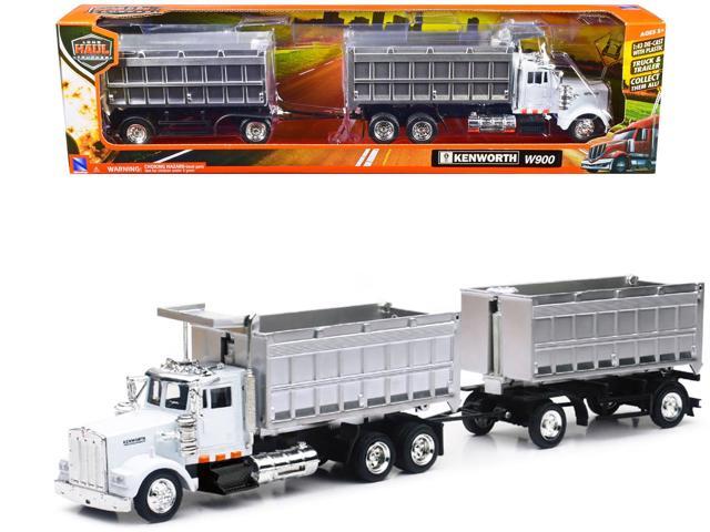 Click here for Kenworth W900 Dump Truck with Twin Dump Body White... prices