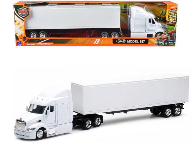 Click here for Peterbilt 387 Truck with Dry Goods Trailer White L... prices