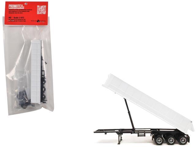 Click here for 3-Axle Dump Trailer White 1/87 (HO) Plastic Model... prices