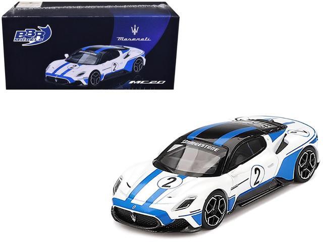 Click here for Maserati MC20 #2 White with Blue Stripes and Black... prices