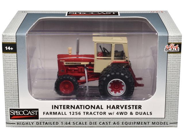 Spec Cast 1/64 Ih Farmall 1256 4WD Tractor with Front Wheel Assist  Dual Rear Wheels & Cab ZJD1947