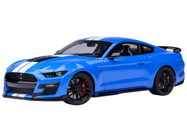 Click here for Ford Mustang Shelby GT500 Grabber Blue with White... prices