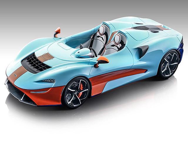 Click here for 2020 McLaren Elva Convertible Light Blue w/Orange... prices