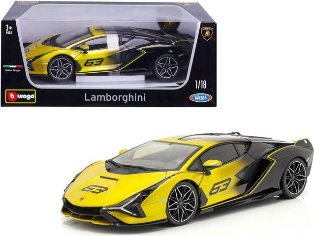 Click here for Lamborghini Sian FKP 37 #63 Yellow Metallic and Bl... prices