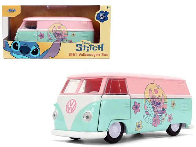 Click here for 1961 Volkswagen Bus Pink and Blue with Graphics Di... prices