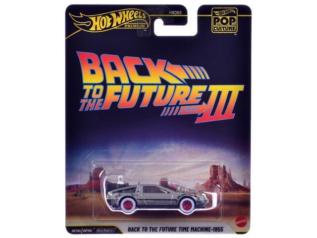 DMC DeLorean Time Machine Brushed Metal Back to the Future Part III (1990) Movie Diecast Model Car by Hot Wheels