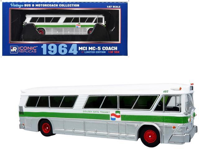 Click here for 1964 MCI MC-5A Coach Bus White with Green Vintage... prices
