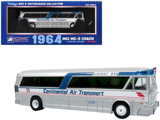 Click here for 1964 MCI MC-5A Coach Bus Silver w/Blue Stripes Vin... prices