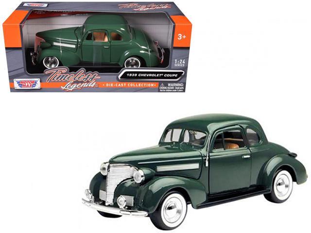 Click here for 1939 Chevrolet Coupe Green 1/24 Diecast Model Car... prices