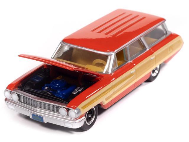 Click here for 1964 Ford Country Squire Poppy Red with Woodgrain... prices