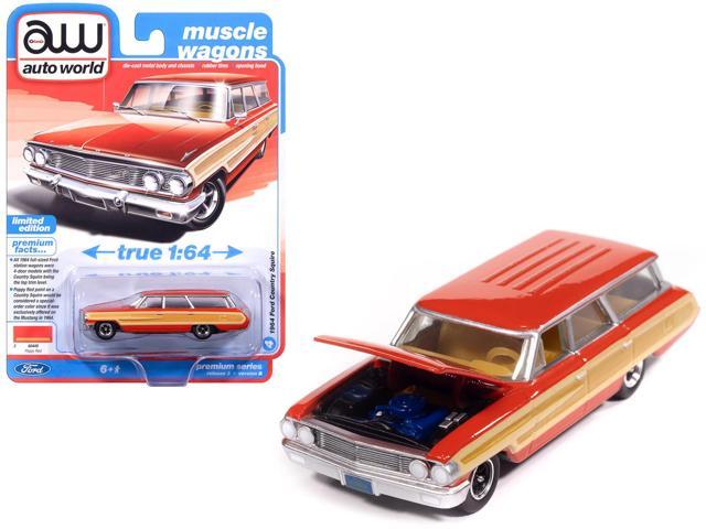 Click here for 1964 Ford Country Squire Poppy Red with Woodgrain... prices