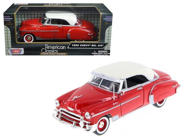 Click here for 1950 Chevrolet Bel Air Red 1/24 Diecast Car Model... prices