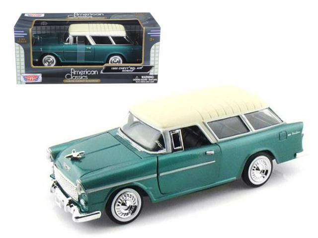 Click here for 1955 Chevrolet Nomad Green 1/24 Diecast Model Car... prices