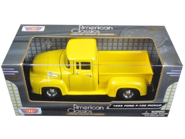Click here for 1955 Ford F-100 Pickup Truck Yellow 1/24 Diecast M... prices