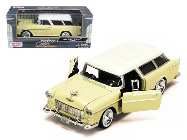 Click here for 1955 Chevrolet Bel Air Nomad Yellow with White Top... prices