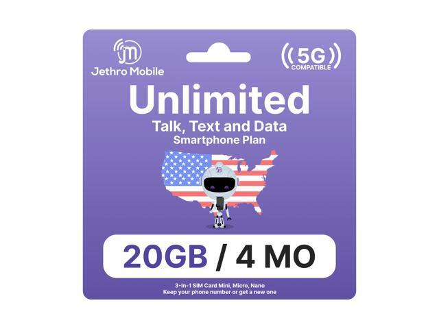 Click here for Jethro Mobile USA Prepaid Sim Card [4 Months] with... prices