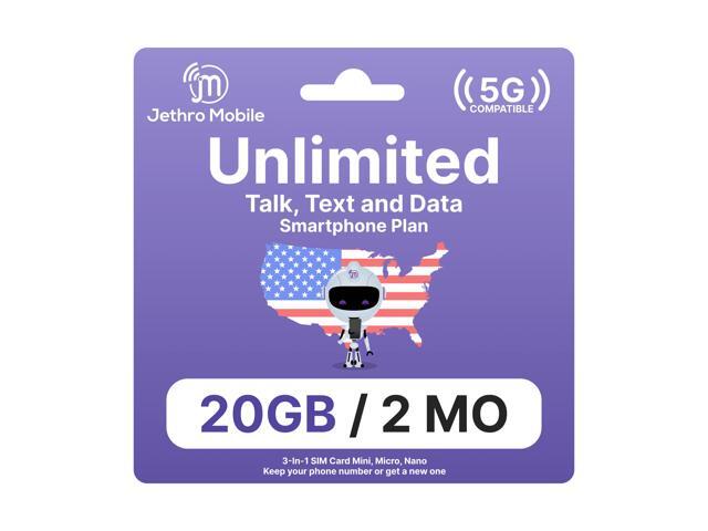 Click here for Jethro Mobile USA Prepaid Sim Card [2 Months] with... prices
