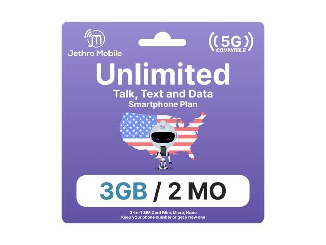 Click here for Jethro Mobile USA Prepaid Sim Card for 2 Months wi... prices