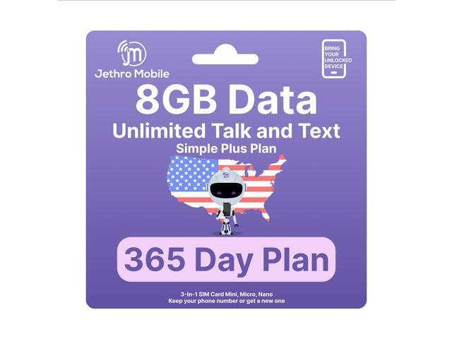 Click here for Jethro Mobile [365 Days] USA Prepaid Sim Card with... prices