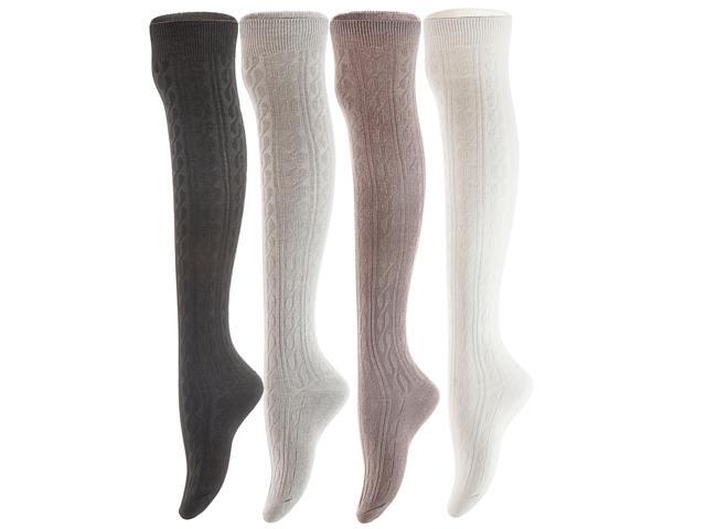 Click here for Meso Womens Big Girls 4 Pairs Knee High Cotton Soc... prices