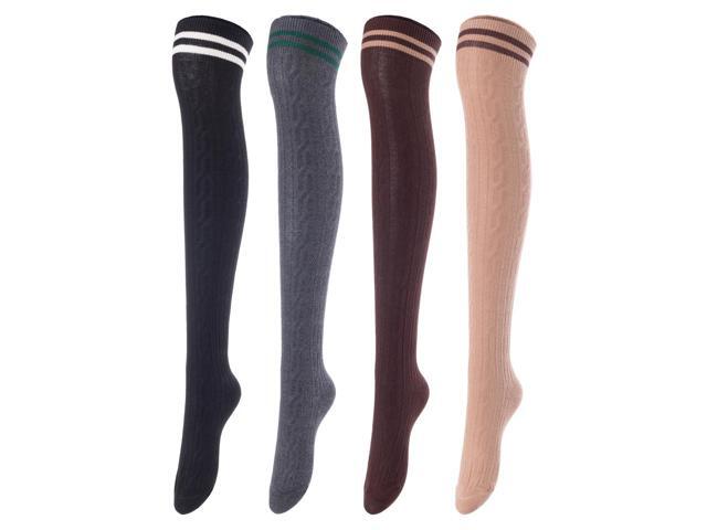 Click here for Meso Womens 4 Pairs Awesome Thigh High Cotton Sock... prices