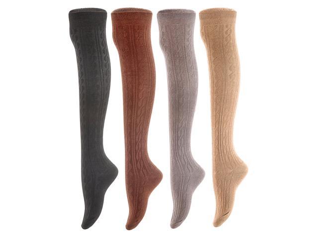 Click here for Meso Womens Big Girls 4 Pairs Knee High Cotton Soc... prices