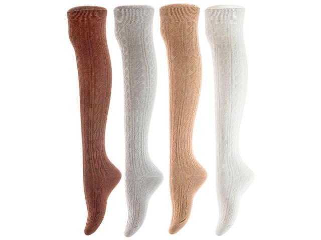 Click here for Meso Womens Big Girls 4 Pairs Knee High Cotton Soc... prices