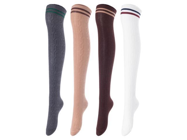 Click here for Meso Womens Big Girls 4 Pairs Splendid Knee High C... prices