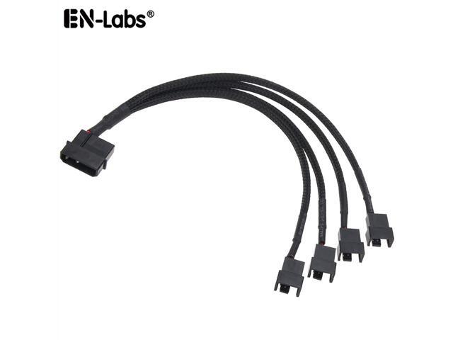 Click here for EN-Labs Molex to 3 Pin 4 Pin Fan Sleeved Power Spl... prices