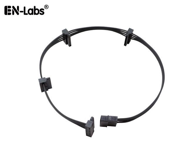 Click here for 20 inch Molex 4-pin Male to 4 x SATA 15-pin 90-Deg... prices