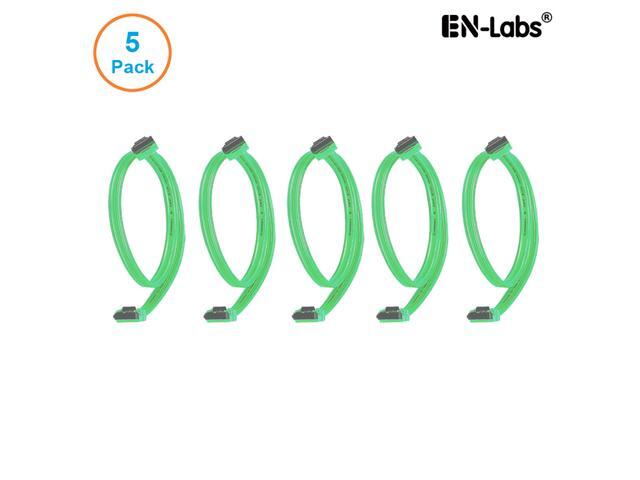 Click here for EnLabs 5PKSATAIII45CMGN 5 Pack SATA 3.0 6Gbps Stra... prices