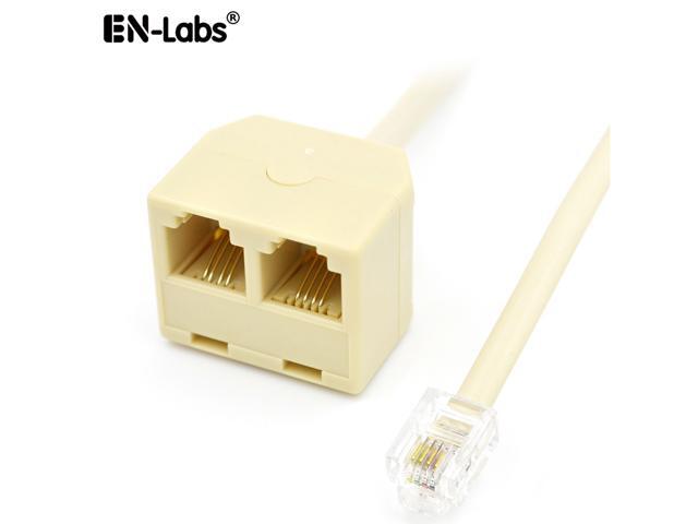 Click here for EnLabs 6P4CSPL1X2 RJ11 Male to Female 6P4C 2 Way O... prices