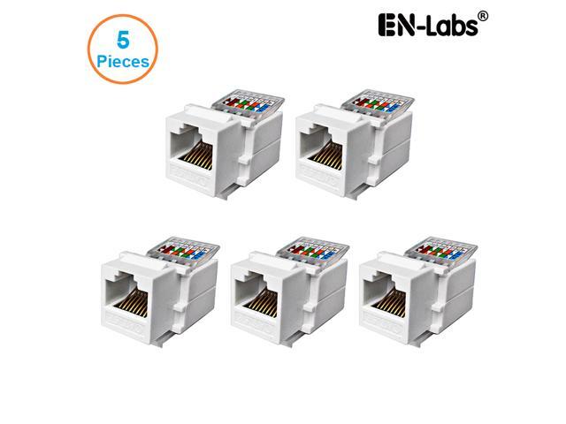 Click here for EnLabs 5-PACK CAT5E UTP Tool Less Keystone Jack  R... prices