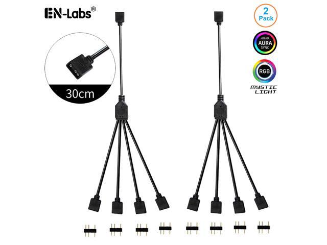 Click here for Enlabs 2 Pack 5V 3-Pin RGB 4-Way Female to x Femal... prices