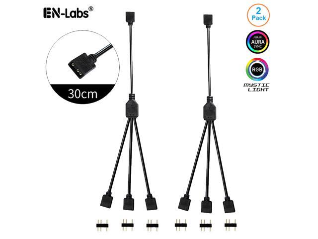 Click here for Enlabs 2 Pack 5V 3-Pin RGB 3-Way Female to x Femal... prices