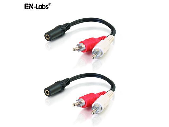 Click here for EnLabs 8-Inch 3.5mm Female to 2 x RCA Male - Left/... prices