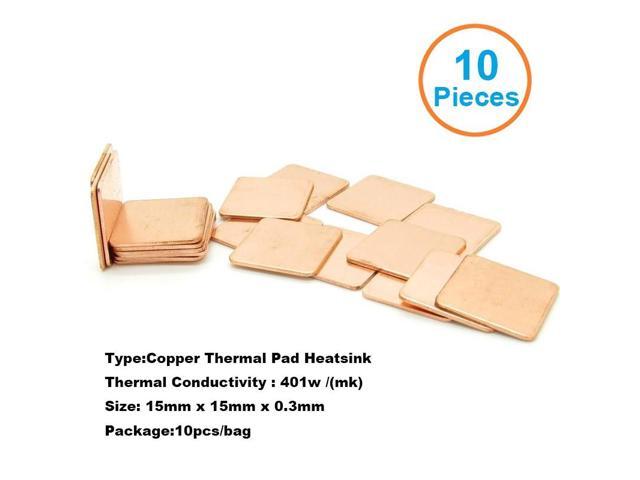 Click here for 10pcs/lot 15x15x0.3mm DIY Copper Shim Heatsink the... prices