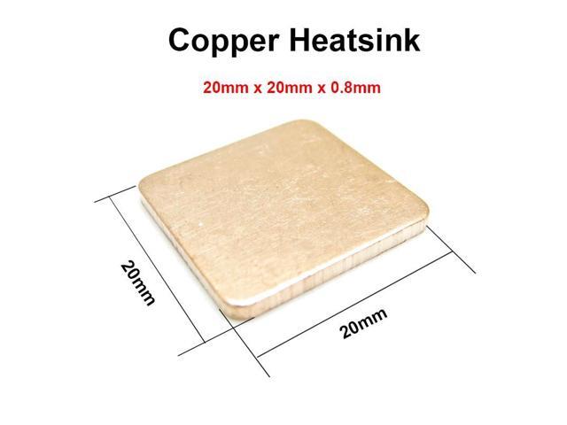 Click here for 10pcs/lot 20x20x0.8mm DIY Copper Shim Heatsink the... prices