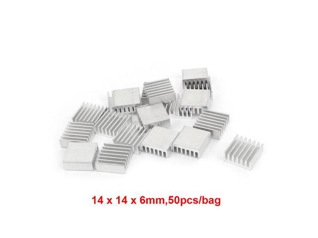 Click here for New 50pcs Silver 14x14x6mm Aluminum Heat Sink Radi... prices