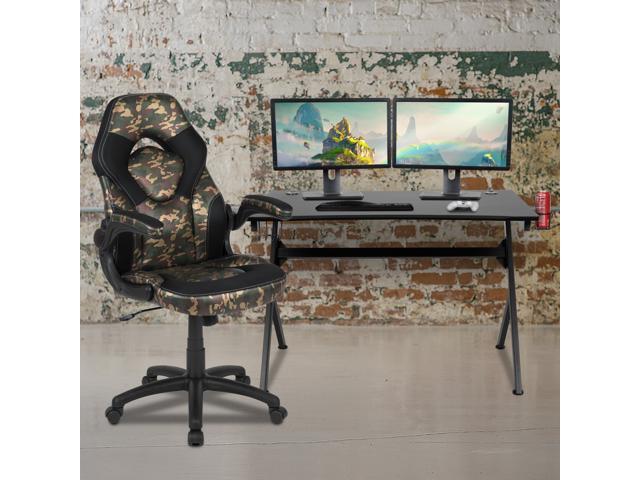 Click here for Black Gaming Desk and Camouflage/Black Racing Chai... prices