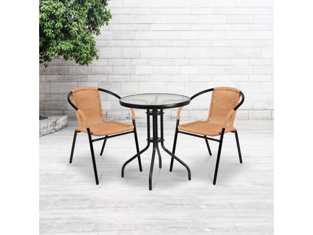 Click here for 2 Pack Beige Rattan Indoor-Outdoor Restaurant Stac... prices