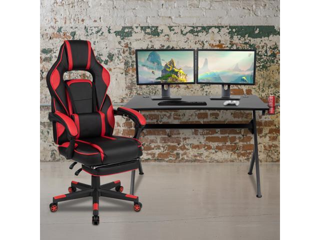Click here for Black Gaming Desk with Cup Holder/Headphone Hook/2... prices