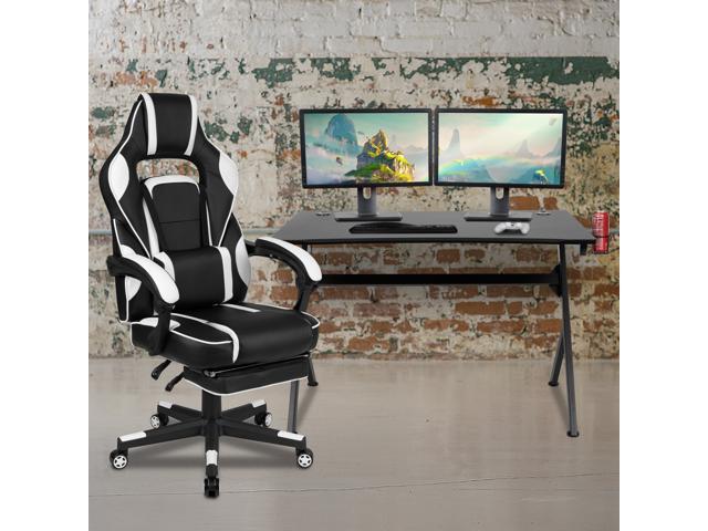 Click here for Black Gaming Desk with Cup Holder/Headphone Hook/2... prices