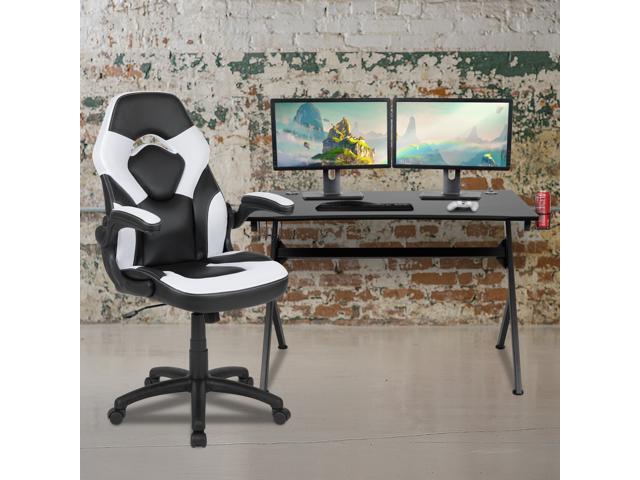 Click here for Black Gaming Desk and White/Black Racing Chair Set... prices