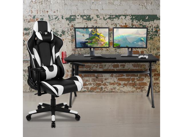 Click here for Gaming Desk and Black Reclining Gaming Chair Set /... prices