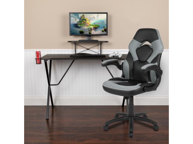 Click here for Black Gaming Desk and Gray/Black Racing Chair Set... prices