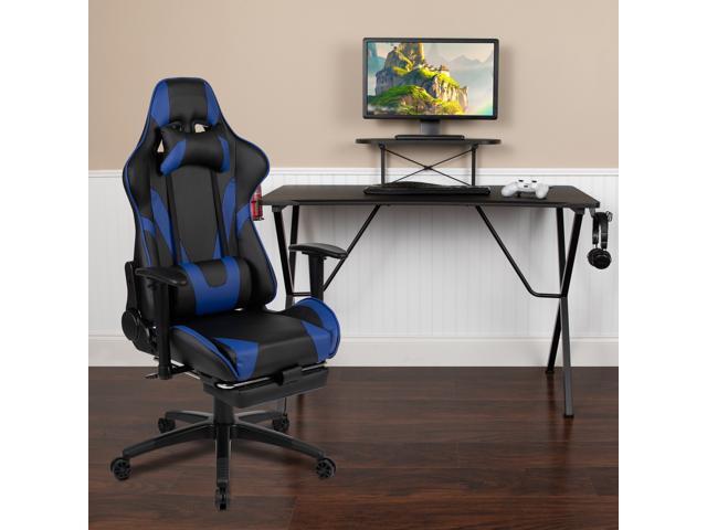 Click here for Black Gaming Desk with Cup Holder/Headphone Hook a... prices
