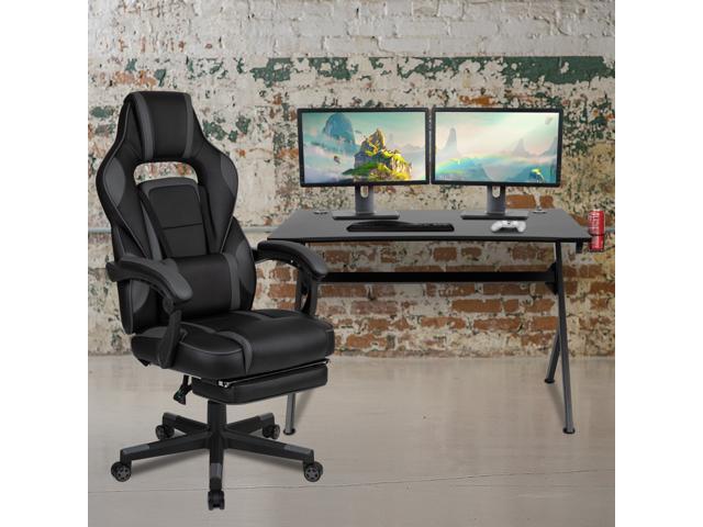 Click here for Black Gaming Desk with Cup Holder/Headphone Hook/2... prices